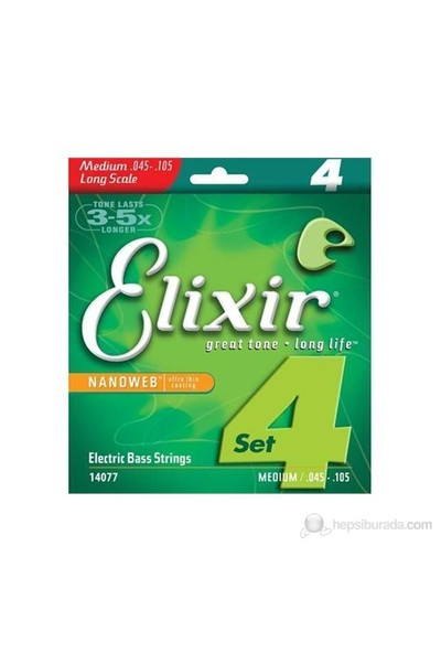 Elixir 045-105 Medium Nikel Bas Gitar Teli