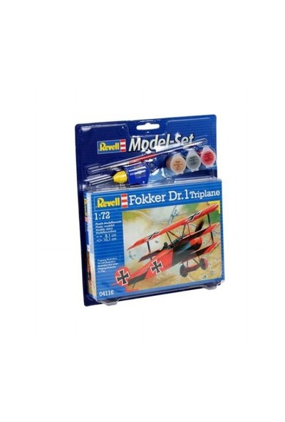 Revell Model Set Fokker Dr.1 Triplane-64116 (Plastik Maket)