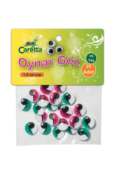 Caretta Oynar Göz 1,8 Cm 4 Farklı Renk