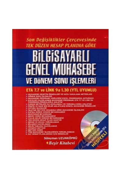 Bilgisayarlı Genel Muhasebe Ve Dönem Sonu İşlemleri (cd'li) - Süleyman Uzunköprü Bilgisayarlı Genel Muhasebe Ve Dönem Sonu İşlemleri (cd'li) - Süleyman Uzunköprü