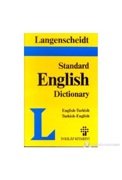 Langenscheid Standard English Dictionary English-Turkish Turkish-English-Resuhi Akdikmen Langenscheid Standard English Dictionary English-Turkish Turkish-English-Resuhi Akdikmen