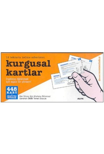 12 Tekrarla Kelime Ezberleten Kurgusal Kartlar (448 Kart)
