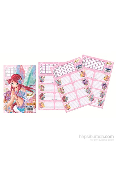Gıpta 3130 Winx Ders Programlı Okul Etiketi 16x24 cm 3 Yaprak Gıpta 3130 Winx Ders Programlı Okul Etiketi 16x24 cm 3 Yaprak