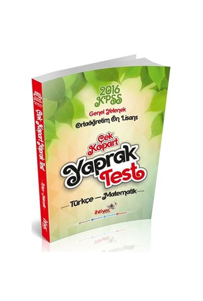 İhtiyaç Yayınları Kpss 2016 Ortaöğretim Önlisans Genel Yetenek Çek Kopart Yaprak Test-Kolektif İhtiyaç Yayınları Kpss 2016 Ortaöğretim Önlisans Genel Yetenek Çek Kopart Yaprak Test-Kolektif