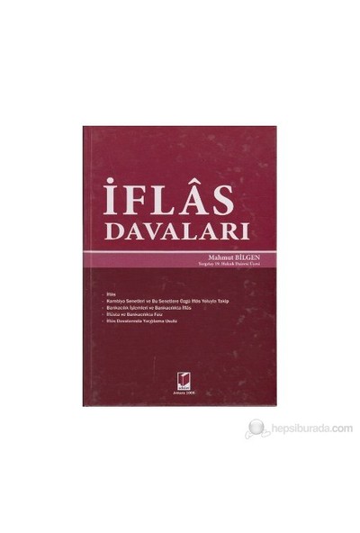 İflas Davaları-Mahmut Bilgen