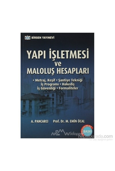 Yapı İşletmesi Ve Maloluş Hesapları - M. Emin Öcal