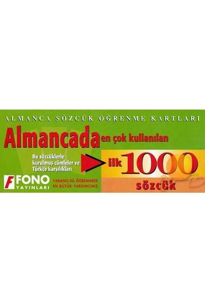 Fono Almancada İlk 1000 Sözcük Kartları