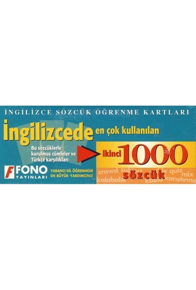 Fono İngilizcede En Çok Kullanılan İkinci 1000 Sözcük
