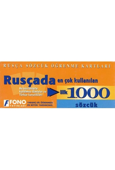 Fono Rusçada En Çok Kullanılan İlk 1000 Sözcük Fono Rusçada En Çok Kullanılan İlk 1000 Sözcük