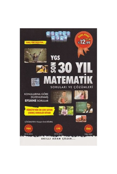 Akıllı Adam Ygs Son 30 Yıl Matematik Soruları Ve Çözümleri Akıllı Adam Ygs Son 30 Yıl Matematik Soruları Ve Çözümleri