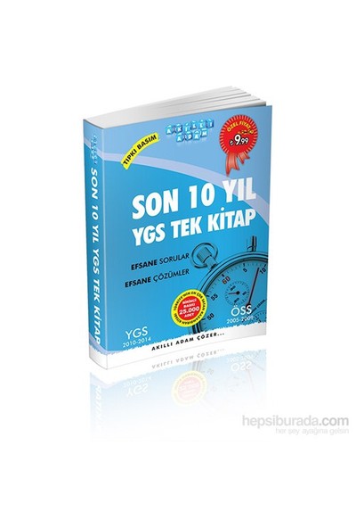 Akıllı Adam Son 10 Yıl YGS Tek Kitap Akıllı Adam Son 10 Yıl YGS Tek Kitap