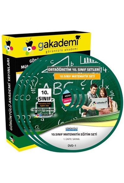 Görüntülü Akademi 10. Sınıf Matematik Görüntülü Eğitim Seti (9 Dvd) Görüntülü Akademi 10. Sınıf Matematik Görüntülü Eğitim Seti (9 Dvd)