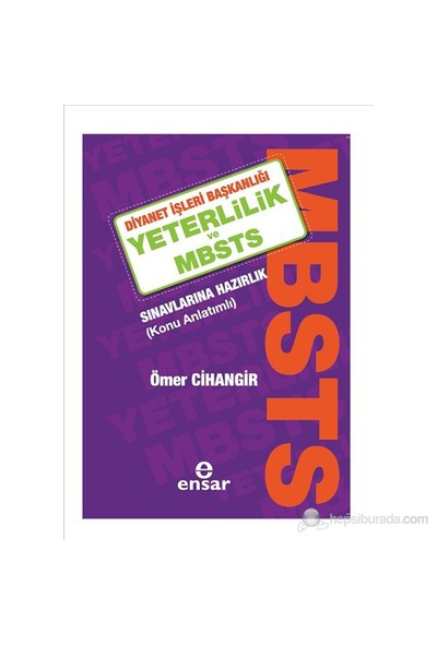 Diyanet İşleri Başkanlığı Yeterlilik Ve Mbsts Sınavlarına Hazırlık-Ömer Cihangir