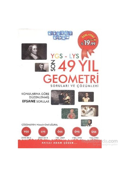 Akıllı Adam Ygs-Lys Son 51 Yıl Geometri Soruları Ve Çözümleri-Kolektif