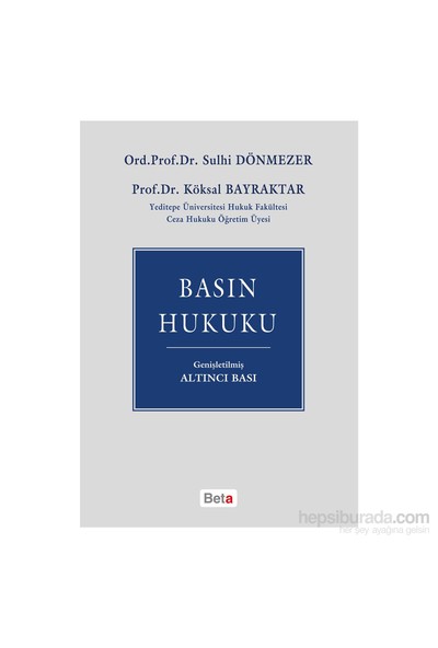 Basın Hukuku-Köksal Bayraktar