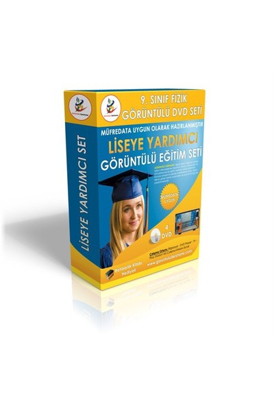 Lise 9. Sınıf Fizik Görüntülü Eğitim Seti 4 DVD + Rehberlik Kitabı Hediye Lise 9. Sınıf Fizik Görüntülü Eğitim Seti 4 DVD + Rehberlik Kitabı Hediye