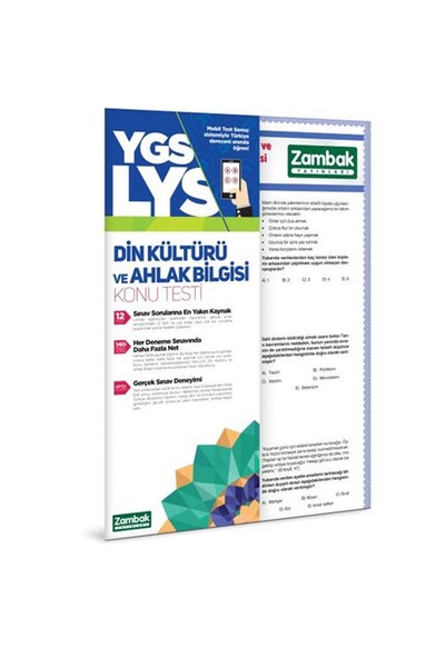 Zambak Yayınları Ygs - Lys Din Kültürü Konu Testi