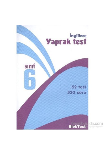 Bloktest 6. Sınıf İngilizce Yaprak Test-Kolektif Bloktest 6. Sınıf İngilizce Yaprak Test-Kolektif