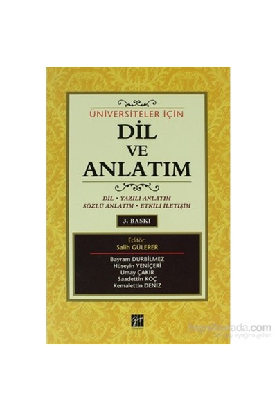 Üniversiteler İçin Dil Ve Anlatım-Umay Çakır