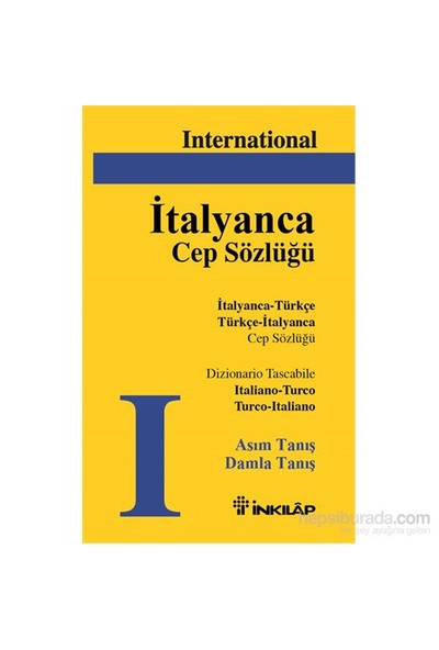İtalyanca-Türkçe İtalyanca Cep Sözlük-Damla Tanış İtalyanca-Türkçe İtalyanca Cep Sözlük-Damla Tanış