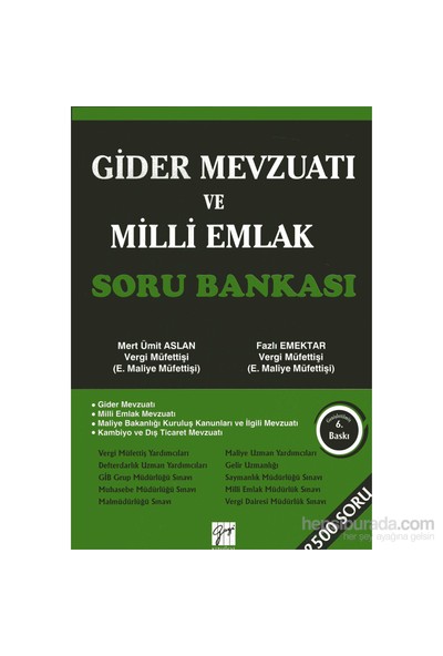 Gider Mevzuatı Ve Milli Emlak Soru Bankası-Fazlı Emektar