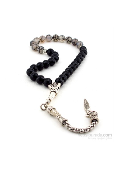 Solfera Karınca Akik Ve Oniks Doğal Taş Tesbih Ts552