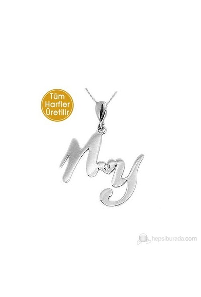 Goldstore 0.01 ct Pırlanta Gümüş Harf Kolye SSNN12407 Goldstore 0.01 ct Pırlanta Gümüş Harf Kolye SSNN12407