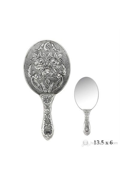 Gumush 925 Gül Motifli El Aynası Kr2550017