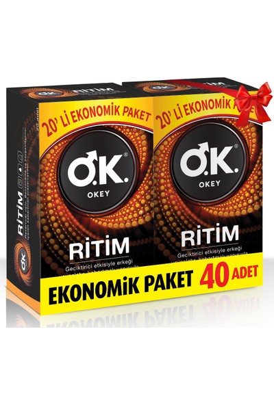 Okey Ritim 40'lı Prezervatif Fırsat Paketi Okey Ritim 40'lı Prezervatif Fırsat Paketi