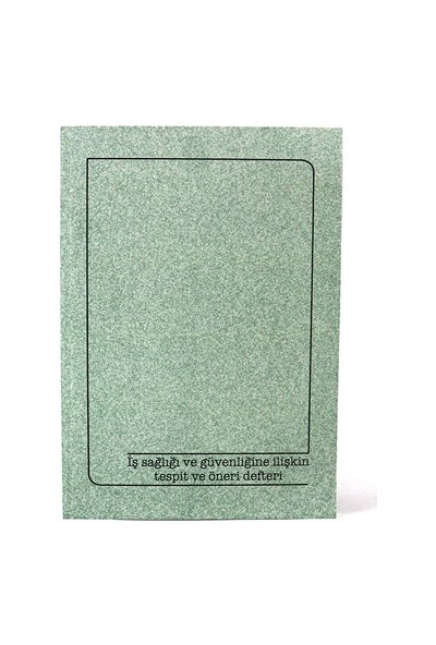 Bayındır İş sağlığı ve Güvenliğine İlişkin Tespit ve Öneri Defteri 50 Yp. Otokopili (Numaralı Karton Kapak)