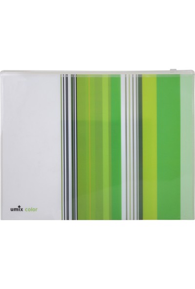 Umıx Color Fermuarlı Dosya Yeşil Pp