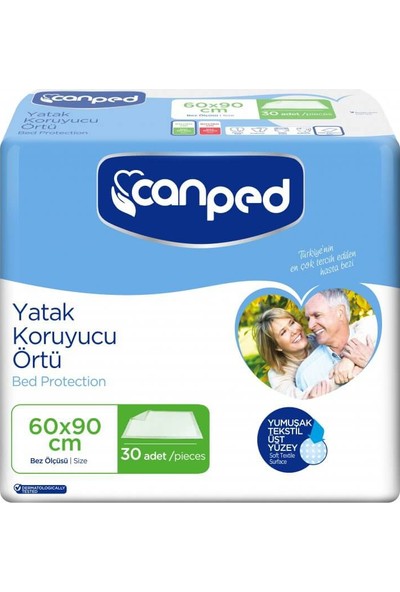 Canped Yatak Koruyucu 60X90 cm 30 Adet Canped Yatak Koruyucu 60X90 cm 30 Adet