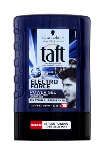 Taft Tüp Jöle Electro Force Power Gel En Güçlü Tutuş No:15 300Ml Taft Tüp Jöle Electro Force Power Gel En Güçlü Tutuş No:15 300Ml