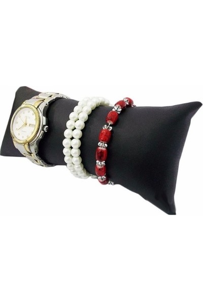 Süet Siyah 30Cm*7Cm Saat-Bileklik Yastıgı
