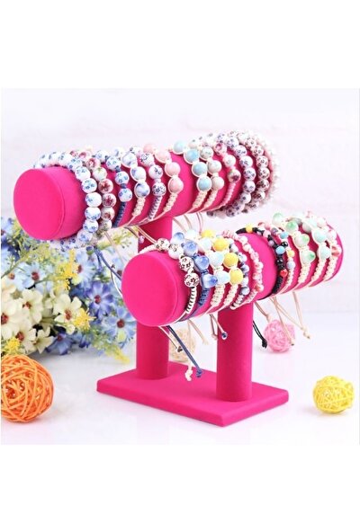 İkili Süet Pembe 26Cm-18Cm Saat Bileklik Dekoru