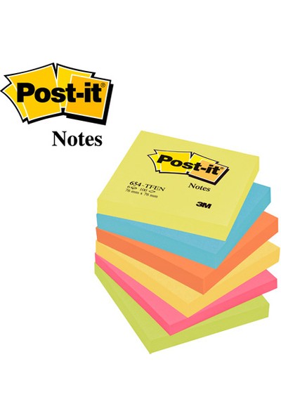 Post-İt 654-Tfen Yapışkanlı Not Kağıdı 100 Yp 76X76 Karışık Renk Post-İt 654-Tfen Yapışkanlı Not Kağıdı 100 Yp 76X76 Karışık Renk