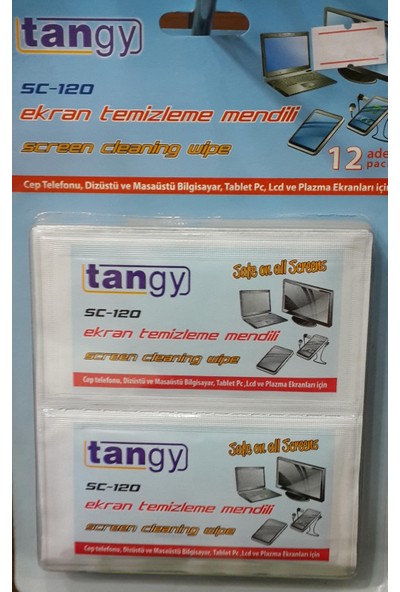 Tangy Sc-120 Ekran Temizleme Mendili 12 Adet