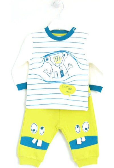 Mymio 422 Çizgili Bebek Pijama Takımı