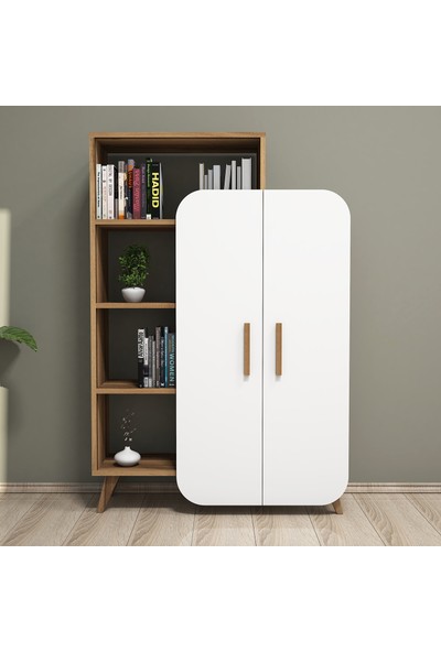 Variant Concept Form Çok Amaçlı Dolap Ve Kitaplık Ceviz - Beyaz
