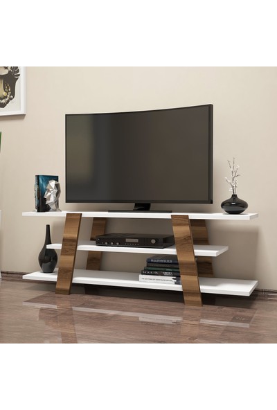 Variant Concept Flower Tv Ünitesi Ceviz - Beyaz
