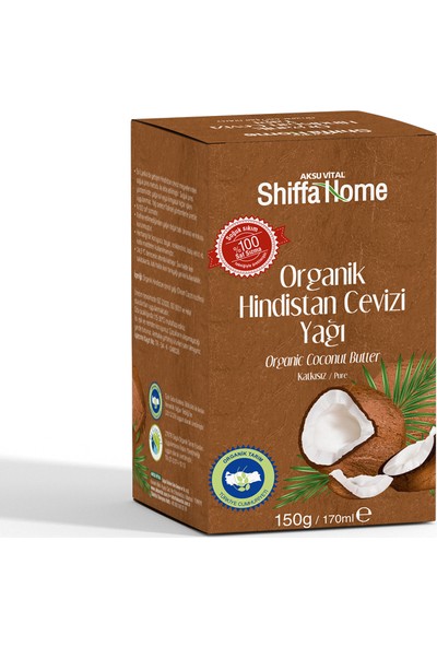 Shıffa Home Organik Katı Hındistan Cevizi Yağı 150G Shıffa Home Organik Katı Hındistan Cevizi Yağı 150G