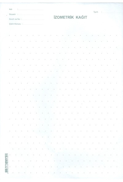 Dilman İzometrik Kağıt 100'Lü Paket