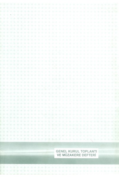 Dilman Genel Kurul Toplantı Ve Müzakere Defteri 40 Yaprak