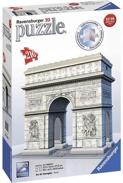 Ravensburger 3D Puzzle Arc De Triomphe 125142 Ravensburger 3D Puzzle Arc De Triomphe 125142