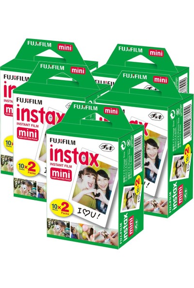 Fujifilm instax Mini 20'li Film 5'Lİ Paket 100 Paket