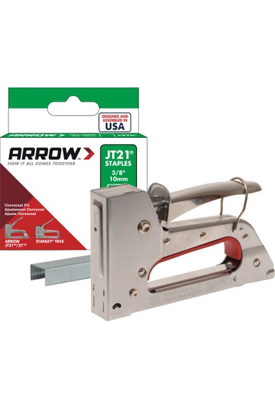 Arrow JT27 6-10mm Mekanik Zımba Tabancası + 1000 Adet Zımba Arrow JT27 6-10mm Mekanik Zımba Tabancası + 1000 Adet Zımba