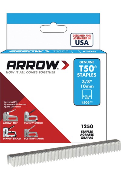 Arrow AR506 10mm 1250 Adet Profesyonel Zımba Teli Arrow AR506 10mm 1250 Adet Profesyonel Zımba Teli