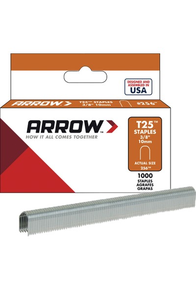 Arrow AR256 10mm 1000 Adet Profesyonel U Tipi Zımba Teli Arrow AR256 10mm 1000 Adet Profesyonel U Tipi Zımba Teli
