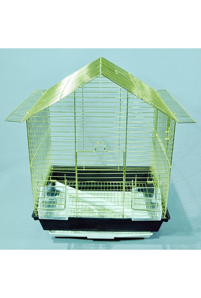 Qh Pet Cage Kafes 34,5X28X45,5 Kafes Pirinç Dik Çatı