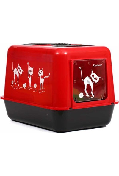 Çiftsan Kapalı Lüx Kedi Tuvalet Kabı Çiftsan